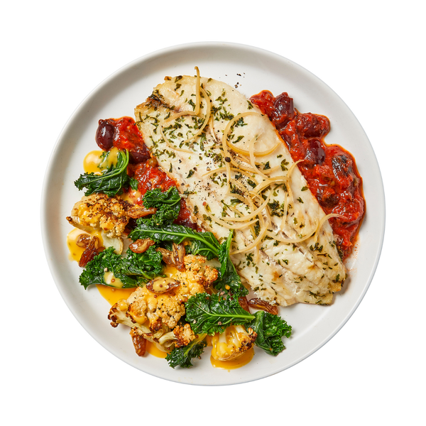 Roasted Barramundi with Kale Cauliflower Salad – Thrive Meals